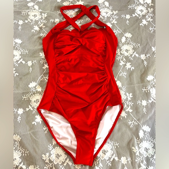 Swim | Womens Red One Piece Swimsuit | Poshmark